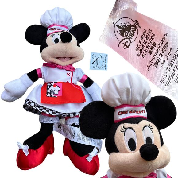 Disney | Toys | Disney Chef Mickeys Minnie Mouse Chef Plush | Poshmark